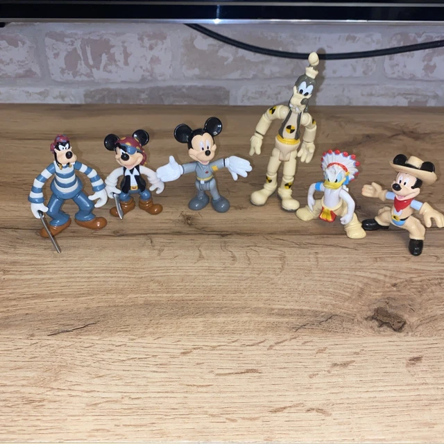 Vintage Walt Disney Mickey Mouse Donald Duck Goofy X6 Small Figures £14 6929