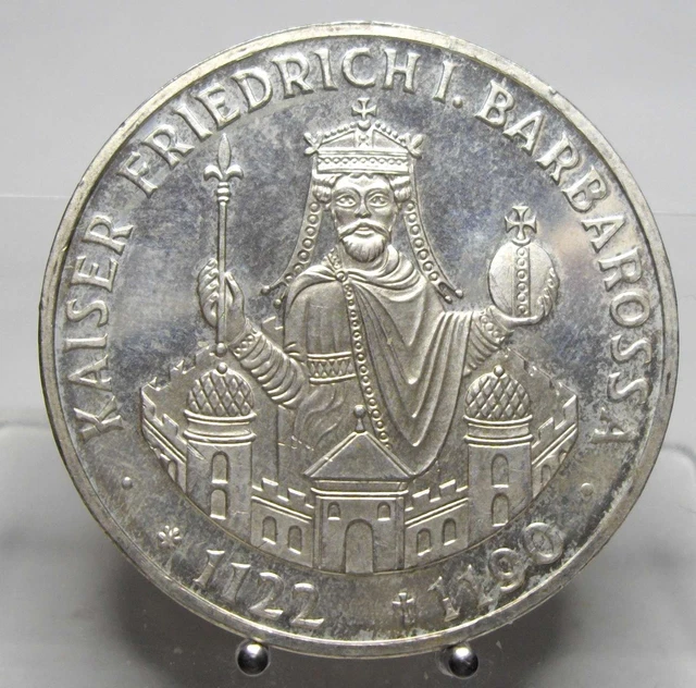 10 MARK 1990 F, Barbarossa, Spgl., Silber EUR 1,00 - PicClick DE