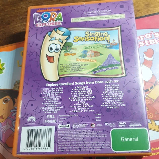 DORA THE EXPLORER DVD Lot City of Lost Toys Christmas Singing Sensation ...