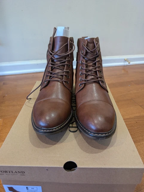 PORTLAND BOOT COMPANY Men's Brown Low Heel Chukka Boots Size 10 Memory ...