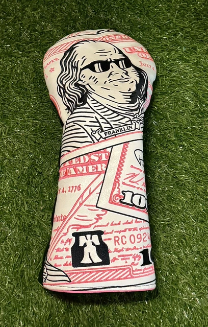 RARE SWAG GOLF Paige Spiranac Pink Ben Franklin $100 Driver Headcover £ ...