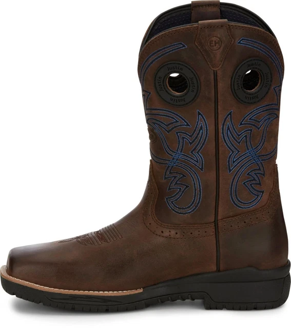 JUSTIN WORK MEN'S 11" Nitread Nano Composite Toe Waterproof Work Boot ...