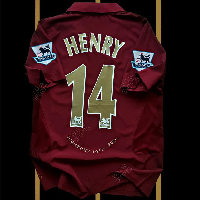 ARSENAL 2005-06 HOME Jersey - Short Sleeve Vintage Kit Henry #14 £63.60 ...