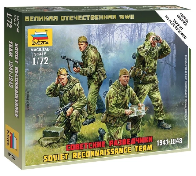SOVIET RECONNAISSANCE TEAM WWII 1:72 Figurine Plastique Model Kit 6137 ...