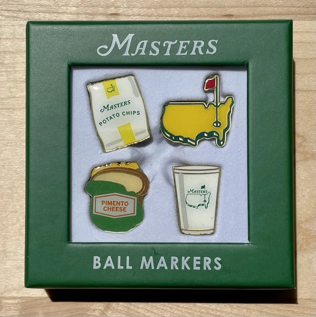 4 - 2026 Masters Tournament Concessions Icons 4-Pack Metal Golf Ball ...