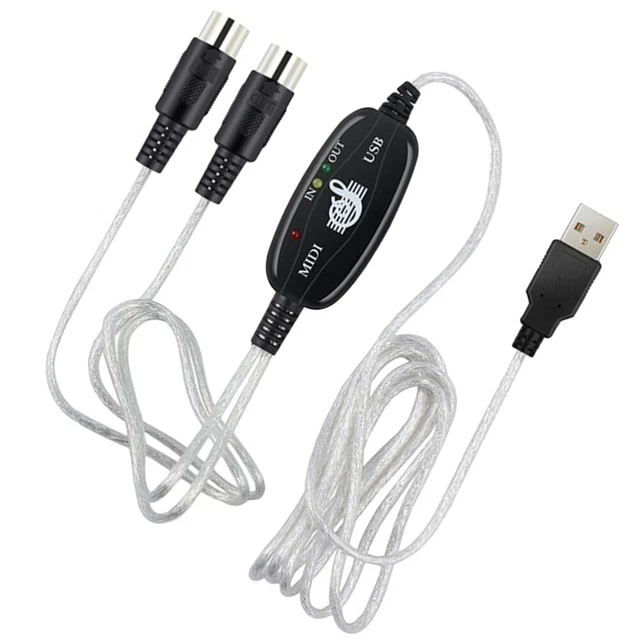 MIDI TO USB Keyboard Connection Cable Conversion Cable for Sound £6.18 ...