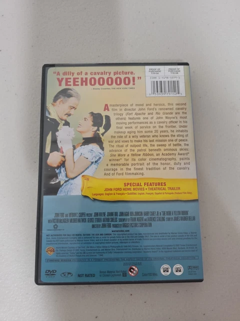 REGION 1 DVD - She Wore A Yellow Ribbon starring John Wayne | NTSC Gc £ ...