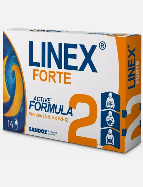 LINEX FORTE SANDOZ 14x Probiotic capsules free delivery exp. 12.25 £7. ...