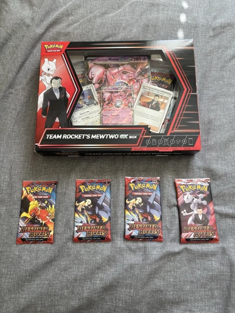 POKÉMON TCG -MEWTWO EX Box + 4 Destined Rivals Booster Packs - Sealed ...