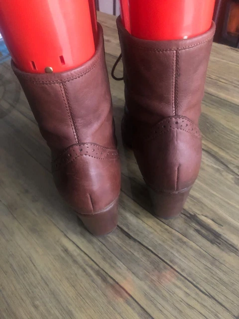 CARVELA CONKER BROWN Leather Brogue Laced Ladies Ankle Boots EU39 UK6 £ ...