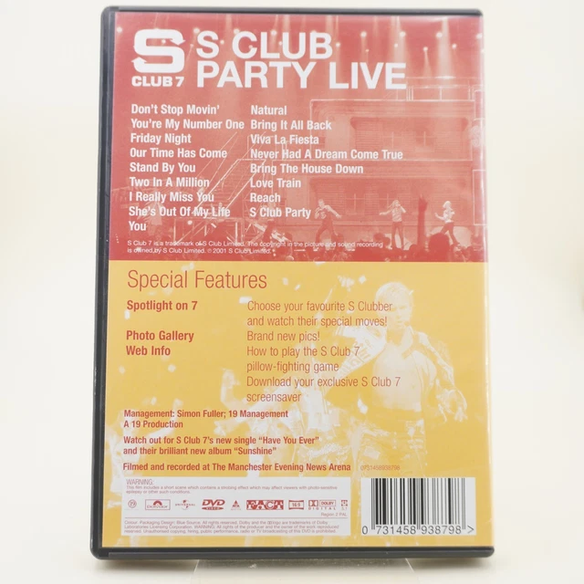S CLUB 7 - S Club Party Live | DVD | Zustand sehr gut EUR 9,99 ...