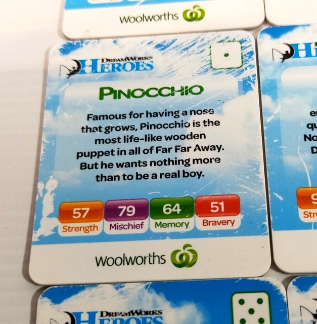 12 WOOLWORTHS DREAMWORKS Heroes Cards 3D Bulk Bundle Lot Collection ...