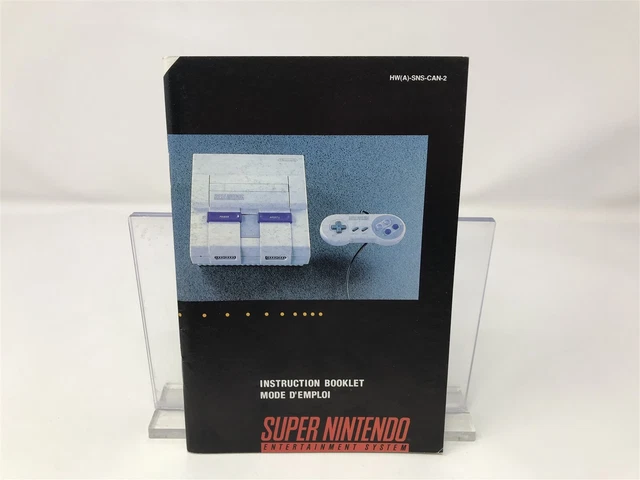 SYSTEM CONSOLE BOOKLET Super Nintendo SNES - Instruction Manual HW(A ...