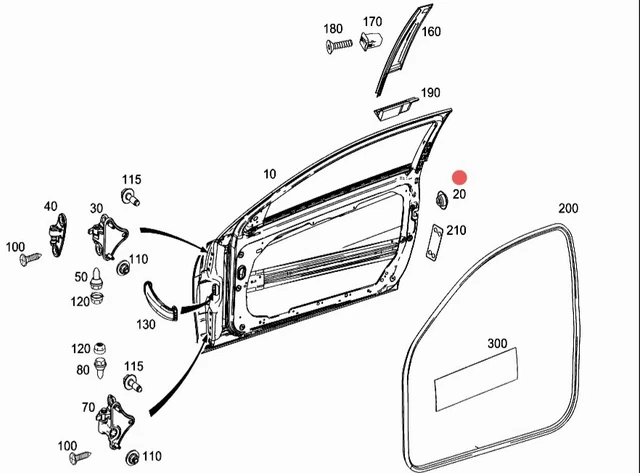 MERCEDES W204 C W245 B W218 Cls Tappo Chiusura Foro Porta Oem ...