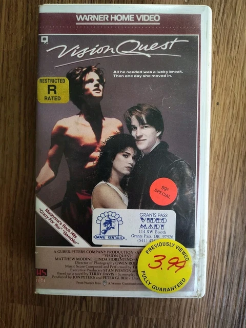VISION QUEST VHS 1985 Movie Matthew Modine, Madonna Ex Rental Hard ...