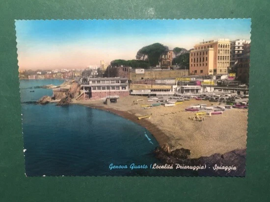 CARTOLINA GENOVA QUARTO - Località Priaruggia - Spiaggia - 1970 ca. EUR ...