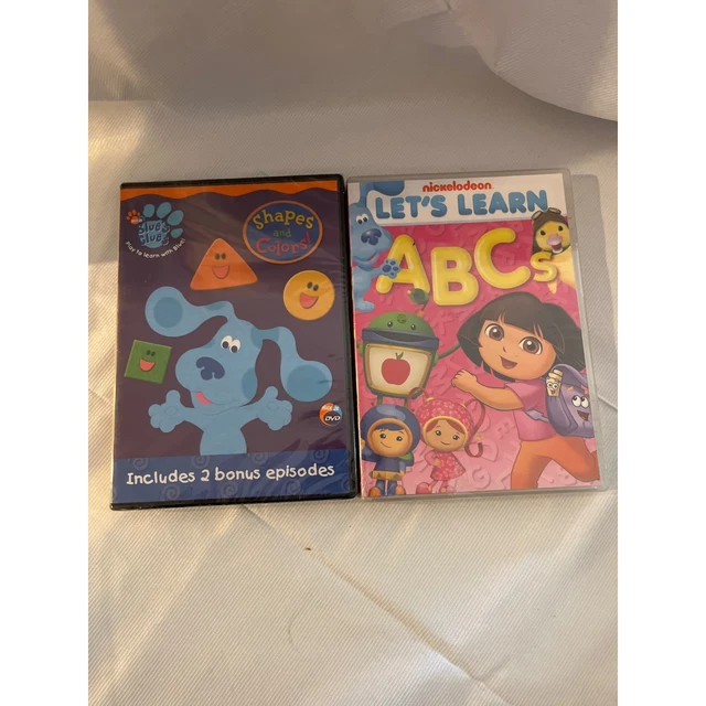 NICKELODEON DVD LOT Blues Clues Shapes Colors Lets Learn ABCs Dora ...