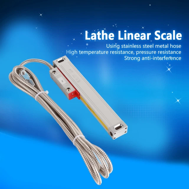 LATHE LINEAR SCALE TTL 1μm Digital Readout Encoder DC5V With DB9 Plug ...