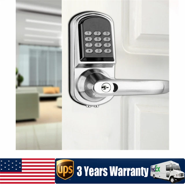 ELECTRONIC CODE DIGITAL Keyless Keypad Security Entry Door Lock Knob ...