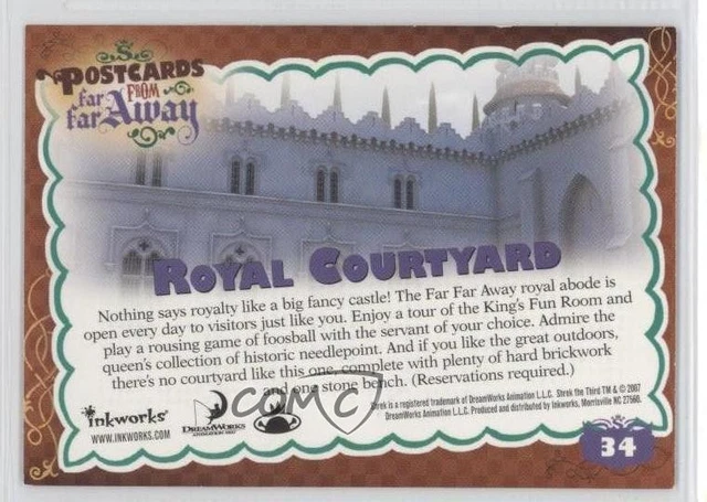 2007 INKWORKS SHREK the Third Postcards From Far Away Royal Courtyard ...