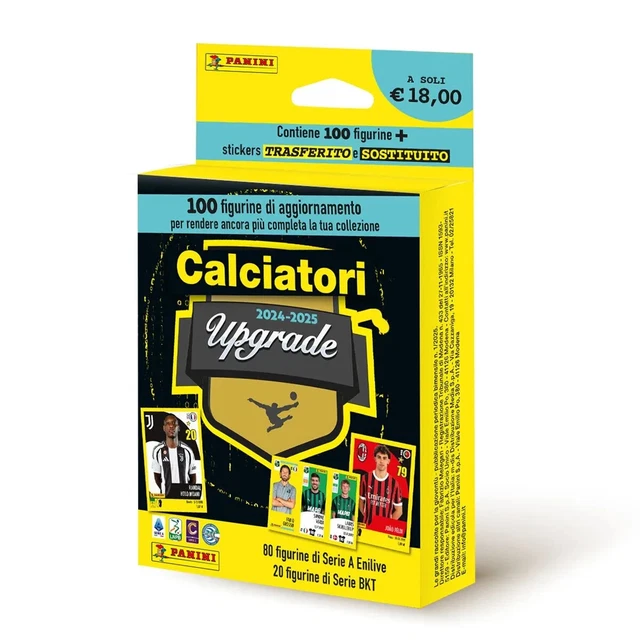 CALCIATORI PANINI 2024-2025 Set Di Aggiornamento Calciatori Upgrade 100 Figurine EUR 22,99 ...