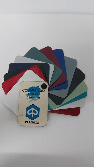GAMMA PIAGGIO CAMPIONARIO Tabella Colori Cartella Mazzetta 1992 ...
