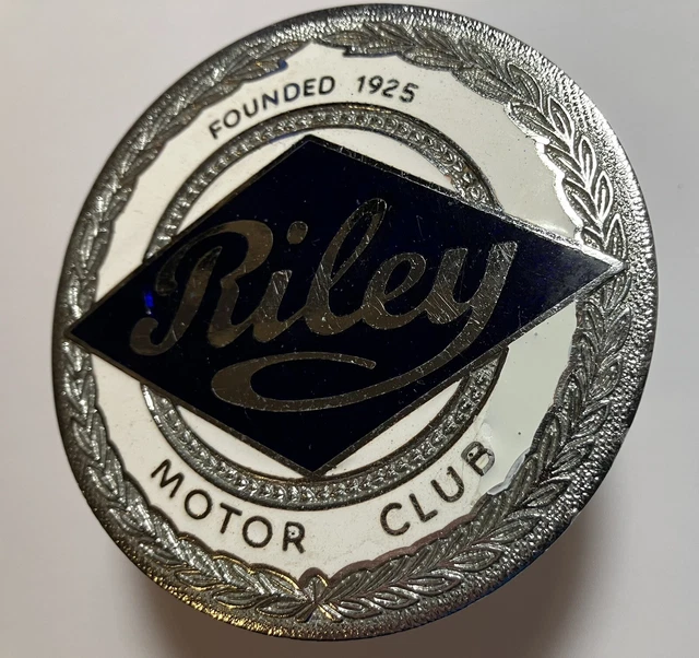RILEY MOTOR CLUB Circular Classic Car Badge - Original Caxton Of Kew ...