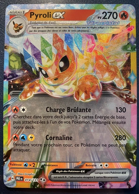 CARTE POKÉMON PYROLI EX 014/131 - Evolutions Prismatiques EV 8.5 EUR 12 ...