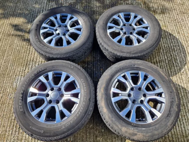 GENUINE FORD RANGER Wildtrak Alloy Wheels + Continental Tyres 4mm £225. ...