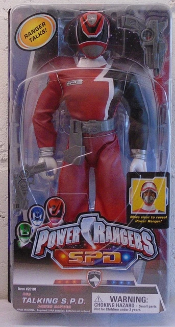 POWER RANGERS SPD 12" Talking Red Ranger Jack Landors Raise Visor ...