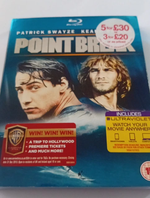 POINT BREAK BLU-RAY Patrick Swayze, Keanu Reeves NEW £12.99 - PicClick UK