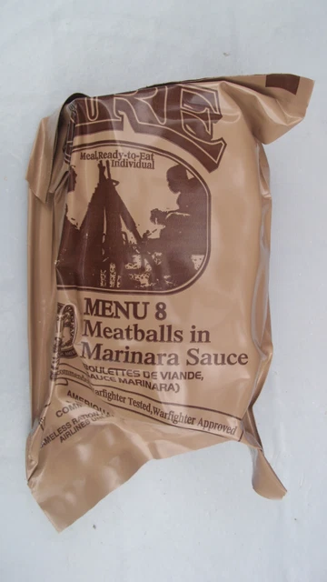 US ARMY MRE Ration Menü 8 Meatballs in Marinara Sauce EUR 11,90 ...