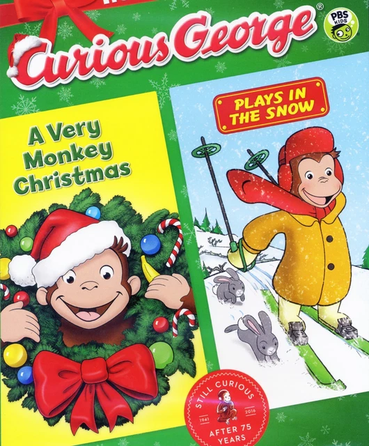 CURIOUS GEORGE CHRISTMAS Snow Holiday 2-Pack, new DVDs PBS Winter ...