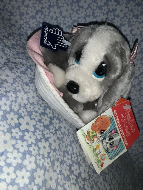 SAD SAM AND Honey Vintage 1989 Plush Dog In Bed By Applause. VGC W ...