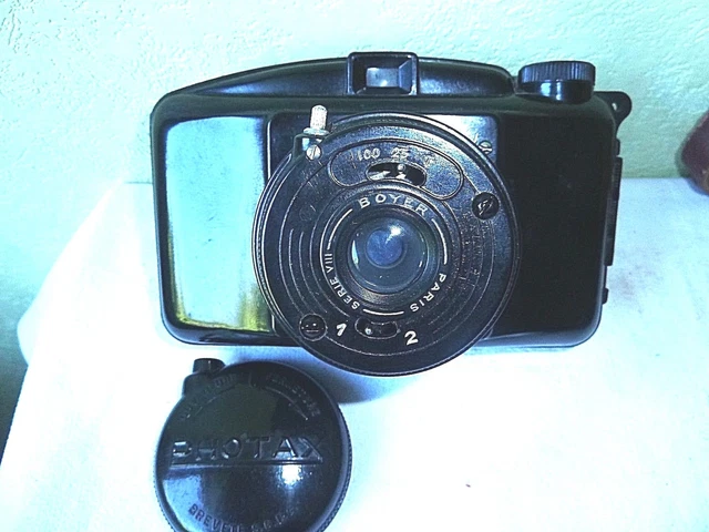 ANCIEN APPAREIL PHOTO PHOTAX Série VIII BOYER PARIS En Bakélite Noir et ...