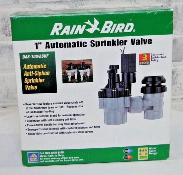 RAIN BIRD DAS-100/ASVF Heavy Duty Electric Anti-Siphon Sprinkler Valve ...