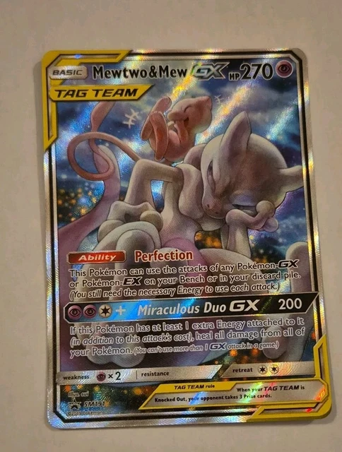 FULL/ ALT ART Mewtwo And Mew GX SM191 Tag Team Pokemon Card Promo MINT ...