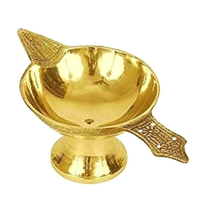 AKHAND DIYA BRASS Oil Jyot Lamp Puja Hindu Deepak Religious Tea Light ...