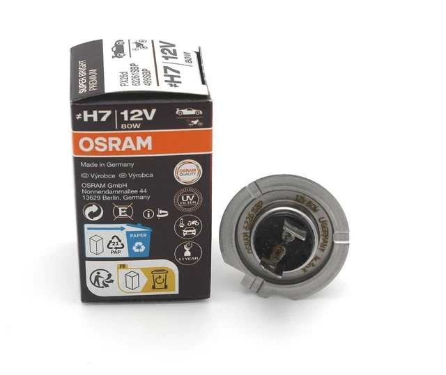OSRAM 62261SBP H7 12V 80W px26d SUPER BRIGHT Off-Road long life halogen ...