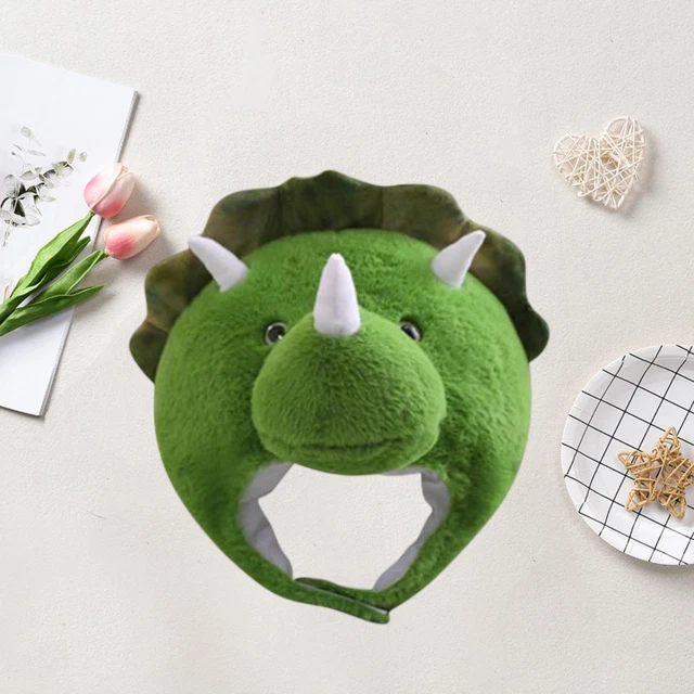 TRICERATOPS HEAD HAT Cosplay Unique Funny Decor Cute Toy Creative ...