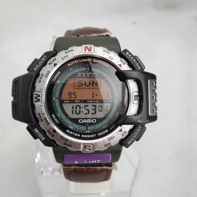 RARE VINTAGE PATHFINDER Casio Pro-Trek PRT-40 Triple Sensor Watch New ...