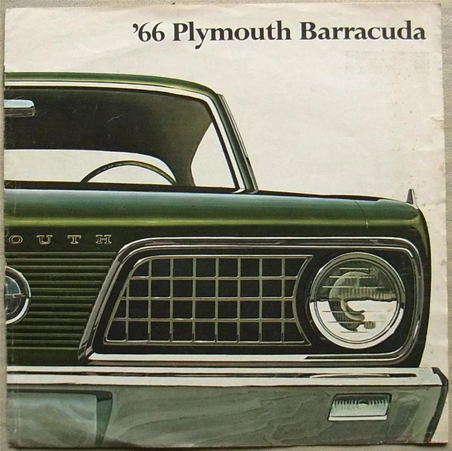 PLYMOUTH BARRACUDA USA LF Car Sales Brochure 1966 #81-505-6025 £19.99 ...