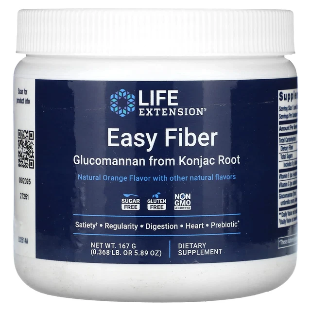 LIFE EXTENSION, EASY Fiber, Natural Orange, 5.89 oz (167 g) £35.49 ...