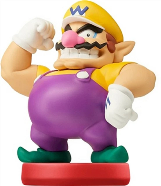 NINTENDO AMIIBO SUPER MARIO COLLECTION WARIO (RED BASE) NFC FIGURE WII ...