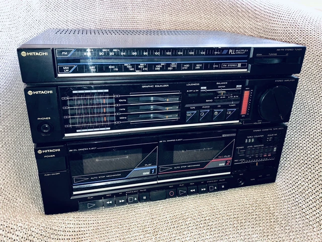 VINTAGE 1985 HITACHI Retro Hi-Fi System Hrd-Md16 Ideal Display Prop ...