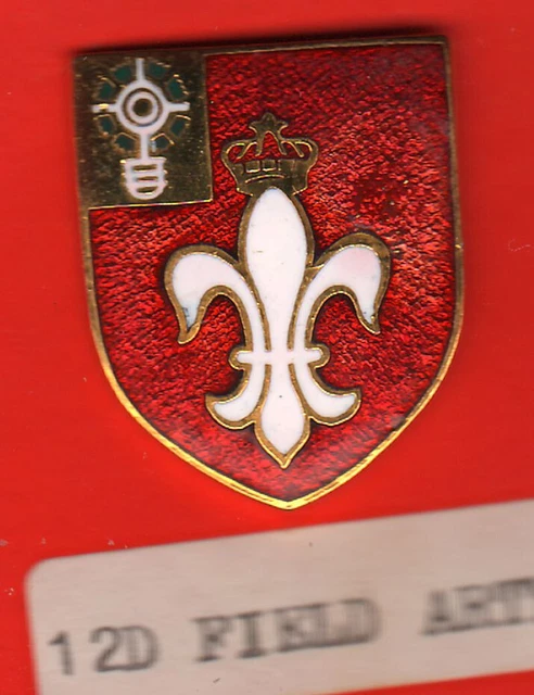 PRE-WW2 US ARMY RA DI DUI Crest Pin 12th Field Artillery Regt,NS Meyer ...