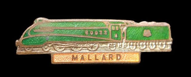 ORIGINAL 6022 MALLARD Steam Train Locomotive Pin Badge by H.W.Miller £5 ...