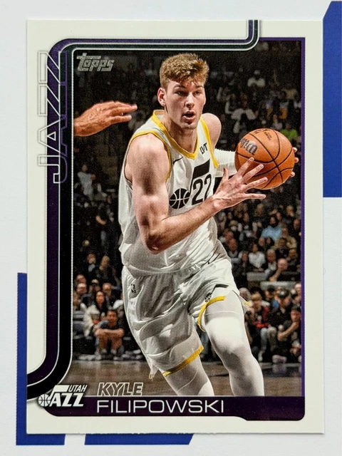 2025-26 TOPPS BASKETBALL - Kyle Filipowski Utah Jazz #134 base card £1. ...