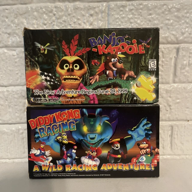 NINTENDO 64 PROMO VHS Banjo Kazooie & Diddy Kong Racing Rare Lot £17.62 ...