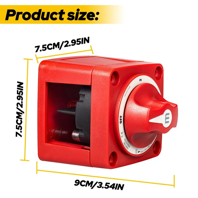 6007 M-SERIES MINI Dual Battery Selector Switch 4 Position Marine Boat ...